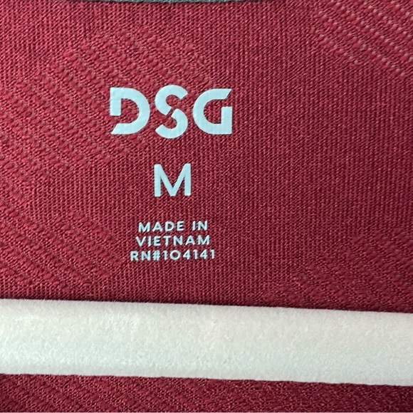 DSG | Shirts | Dsg Mens Size Medium Burgundy Solid Dark Currant Red ...